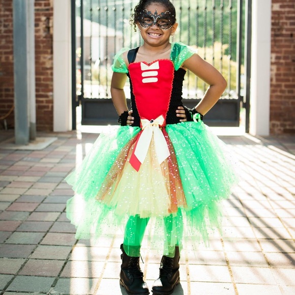 Costumes | Custom Etsy Teen Titans Go Robin Tutu Dress Sz 7 | Poshmark
